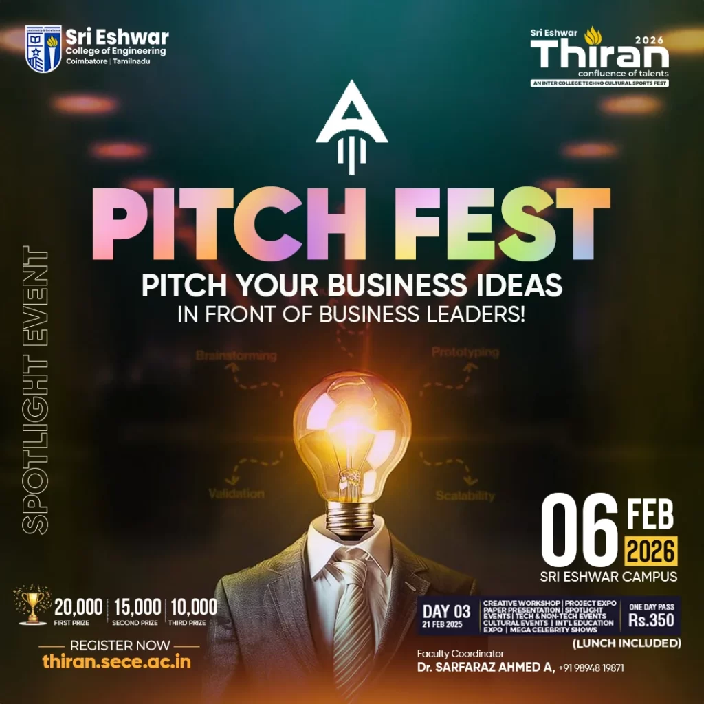 Pitch Fest – Pitch Your Business Idea – Thiran – Confluence of talents